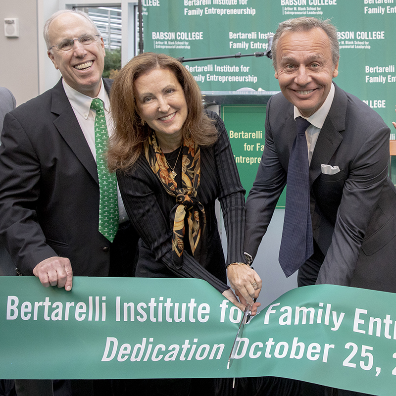 Dedicating Babson's Bertarelli Institute for Family Entrepreneurship