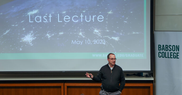 Big Ideas and Timeless Questions at Babson’s Last Lecture