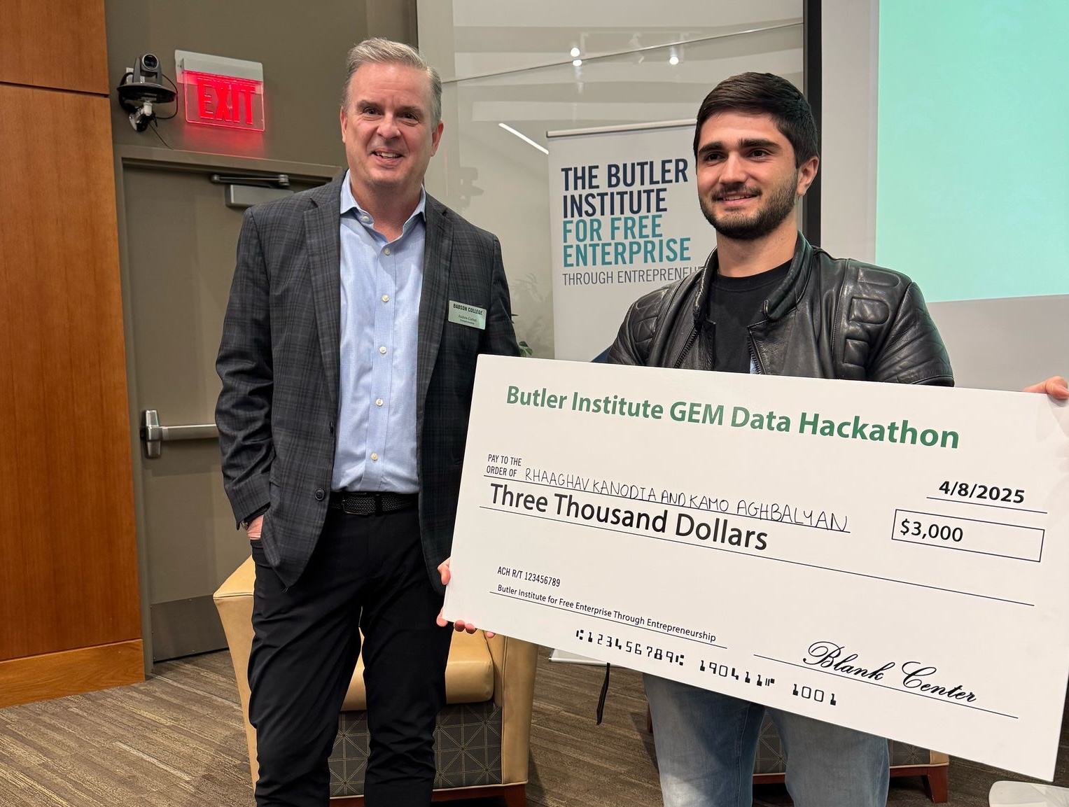 MSEL Duo Earns First Place at GEM Hackathon · Babson Thought & Action